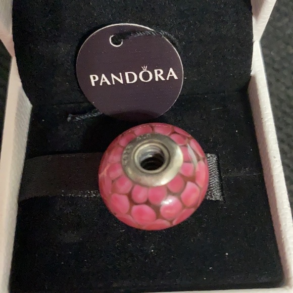 Pandora | Jewelry | Authentic Pandora Jumbo Xl Pink Murano Glass Charm ...